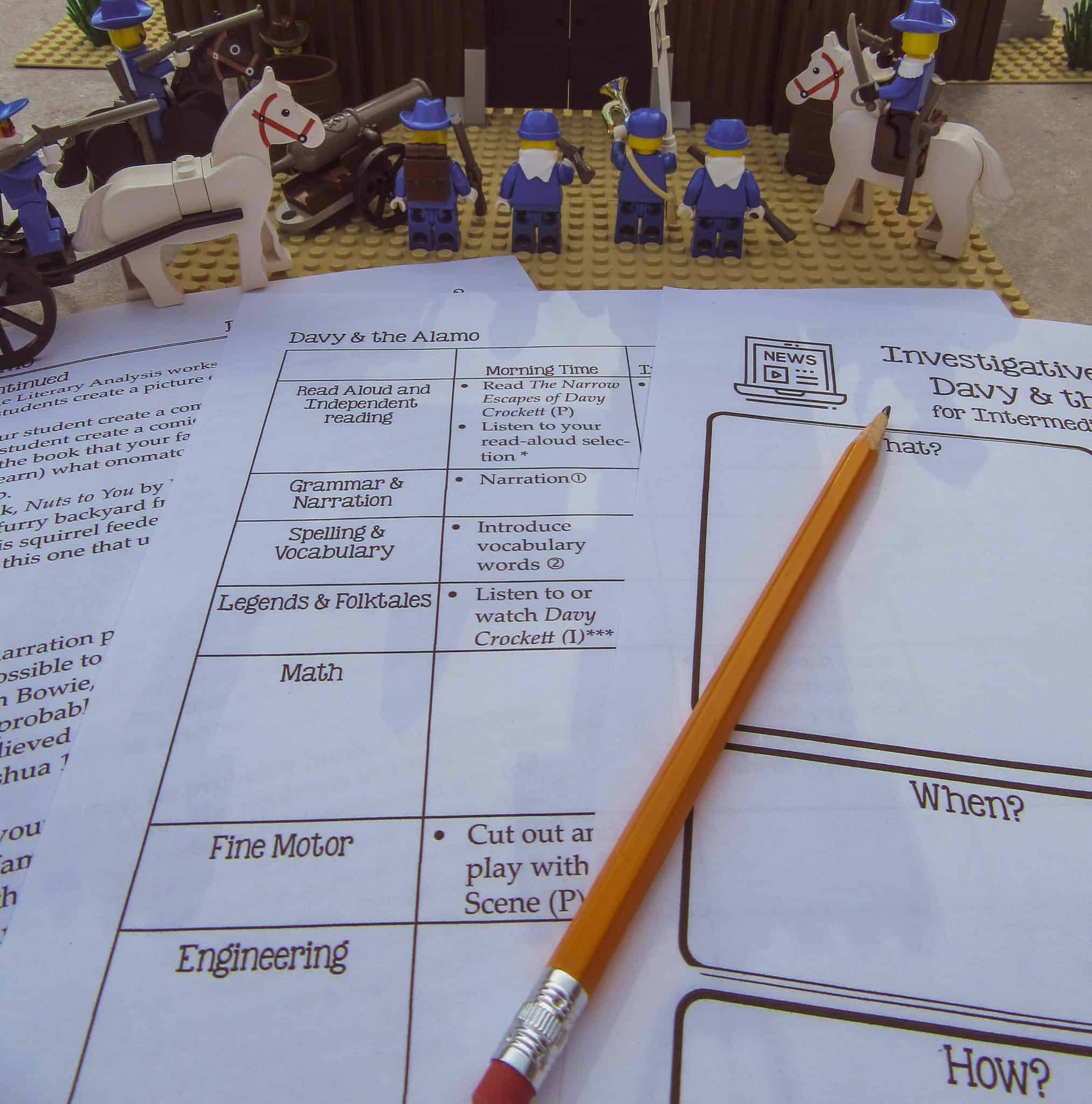 Davy Crockett & The Alamo Unit Study for Early Learners