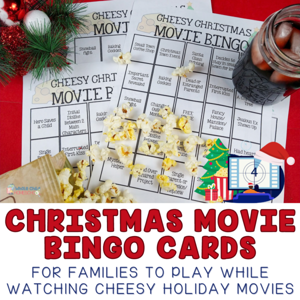 Printable Cheesy Christmas Movie Bingo Cards: Set of 4