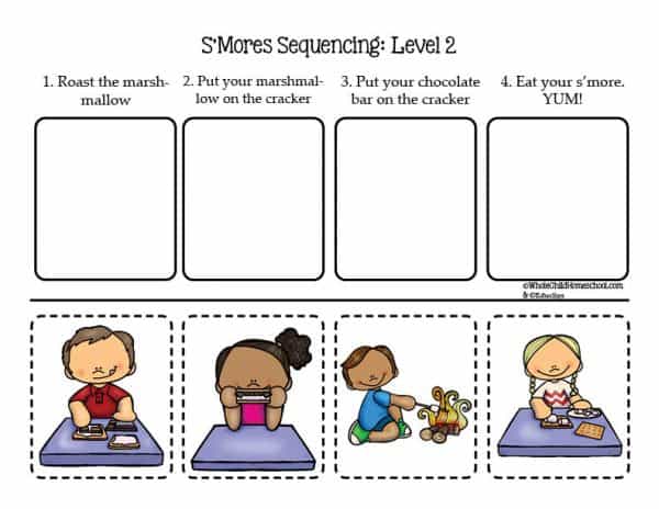 S'mores Sequencing Skills Packet for Math & Language
