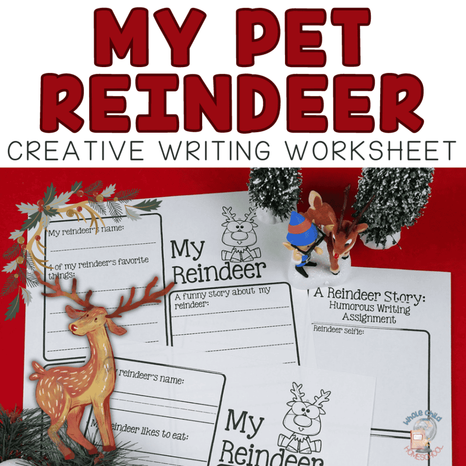 My Pet Reindeer Creative Writing Worksheet