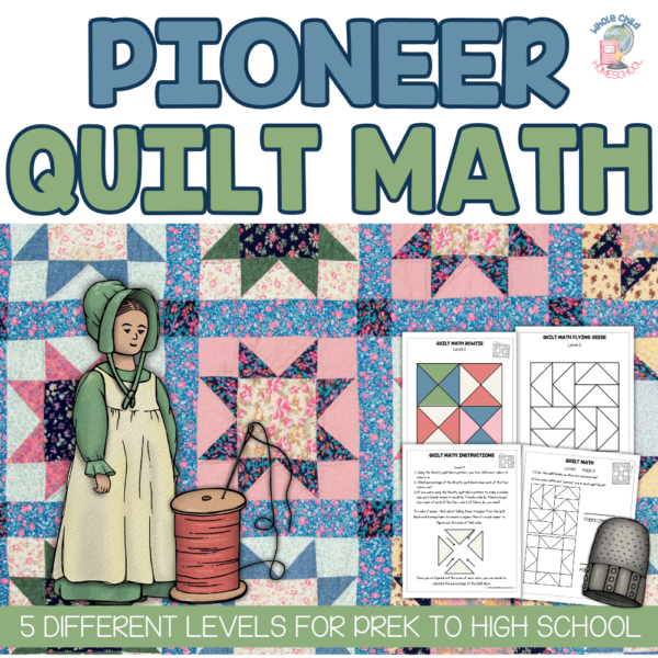 Pioneer Quilt Math Worksheets in 5 Levels